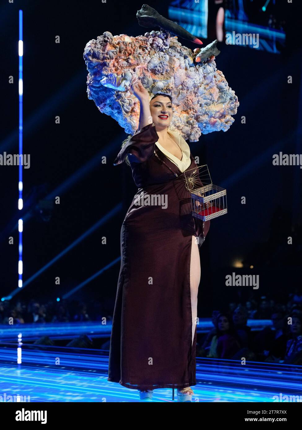 Miss Nepal Jane Dipika Garrett takes part in the national costume ...