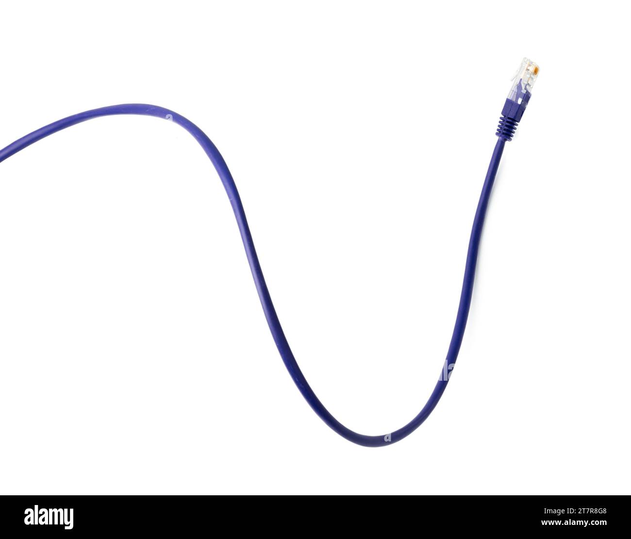 Network cable isolated on white background studio shot Stock Photo - Alamy
