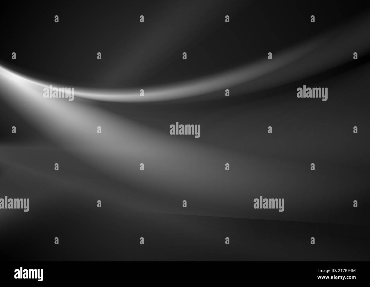 Abstract dark grey smoke waves background. Monochrome smooth vector ...