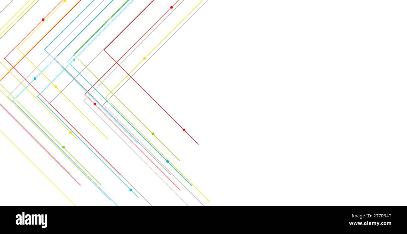 Colorful minimal tech lines abstract futuristic background. Vector ...