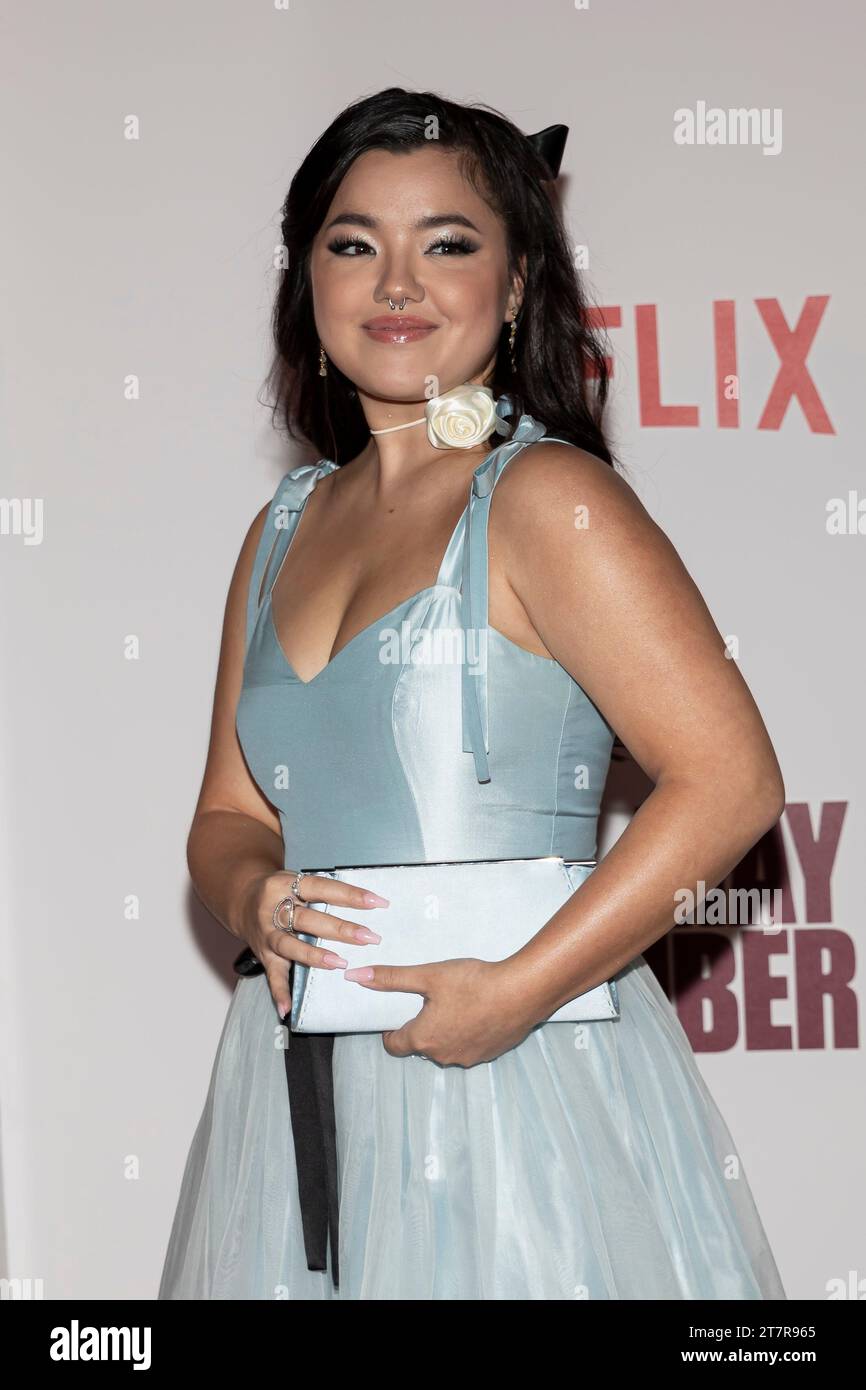 Los Angeles, USA. 16th Nov, 2023. Elizabeth Yu attends the arrivals of ...