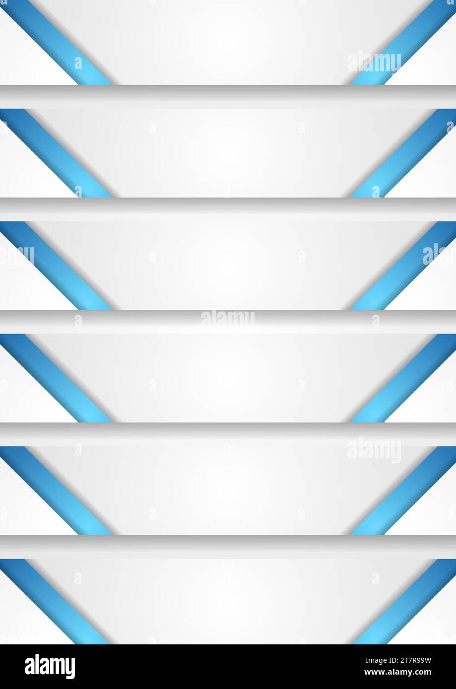 Blue and grey corporate geometric abstract background. Vector flyer ...