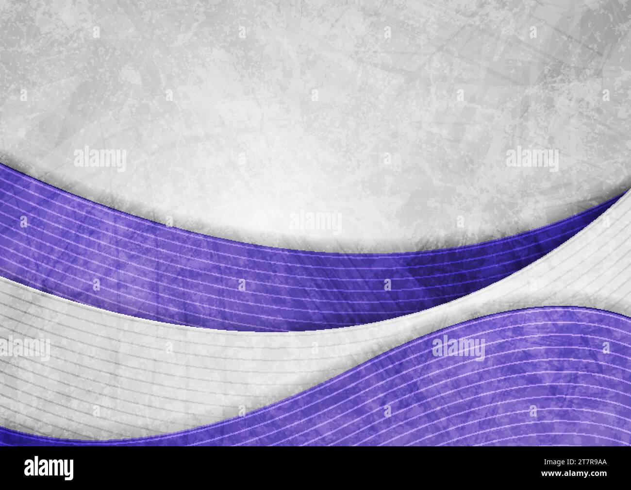 Contrast grey and violet waves abstract corporate background with ...