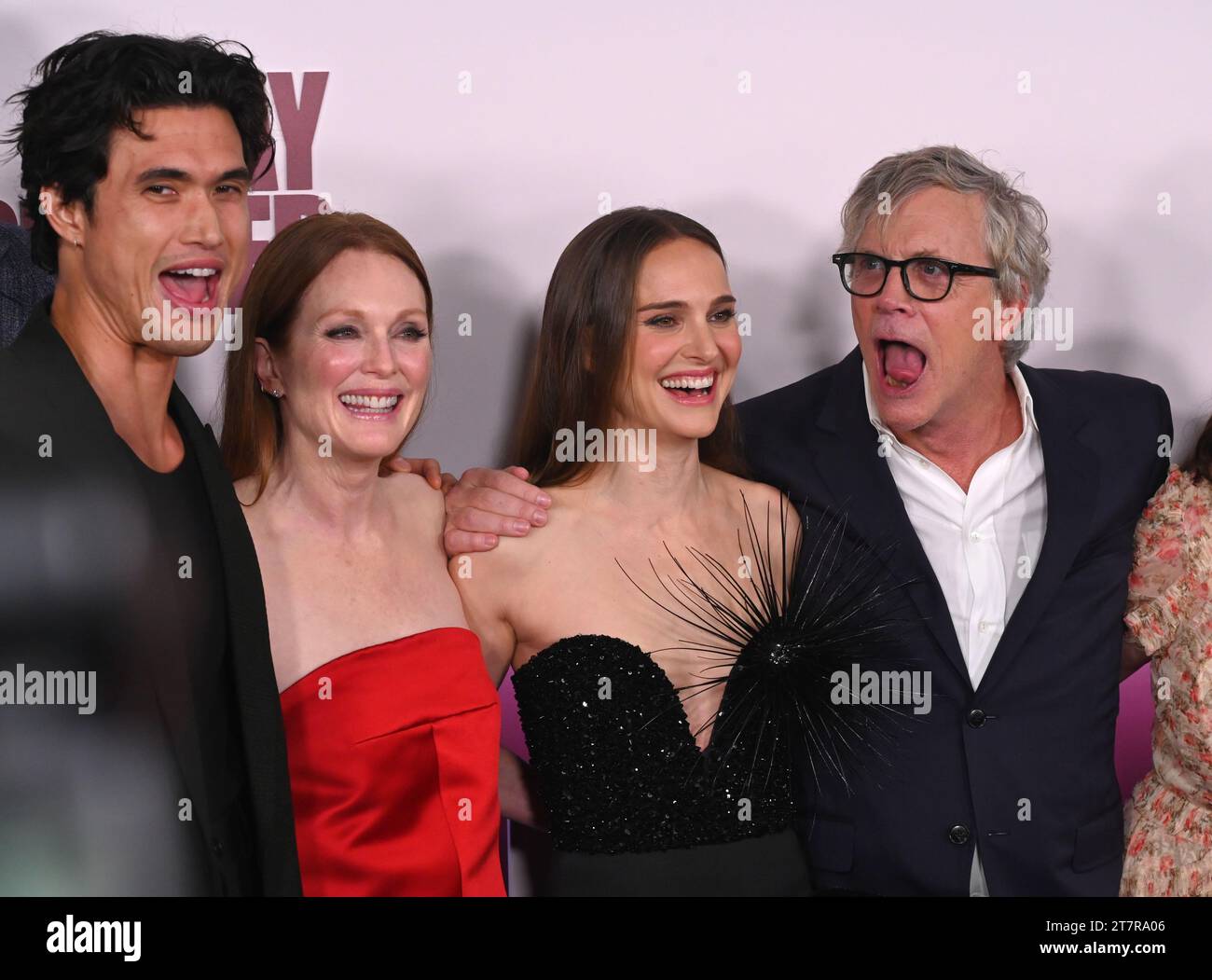 Los Angeles, USA. 16th Nov, 2023. LOS ANGELES, USA. November 16, 2023: Charles Melton, Julianne ...