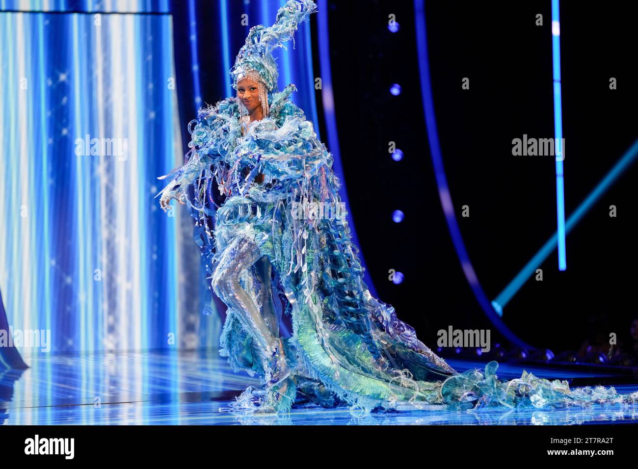 Miss Ireland Aishah Akorede takes part in the national costume ...