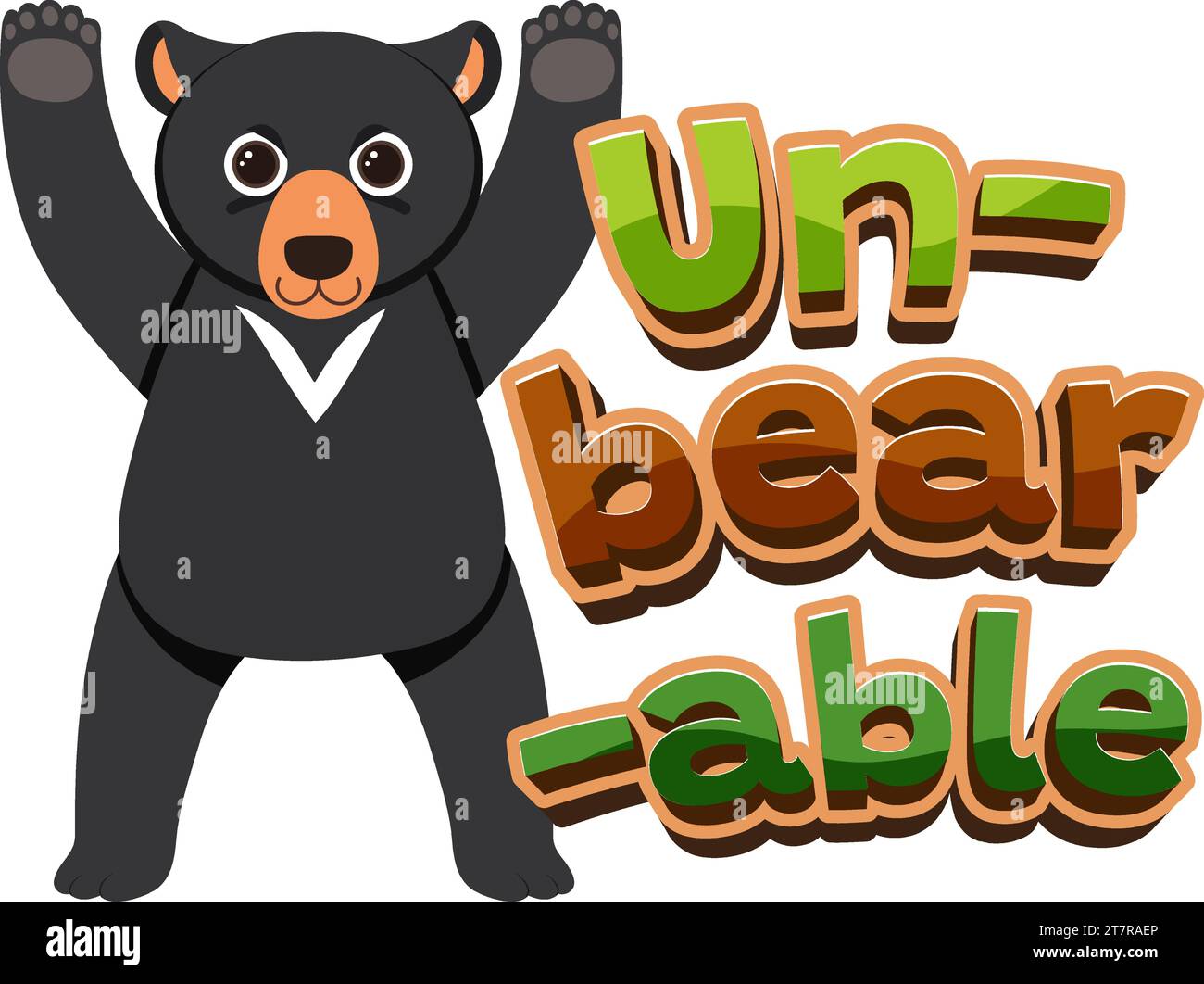 A hilarious cartoon illustration featuring a clever wordplay on bears ...