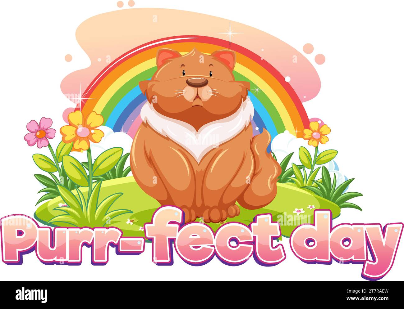 Enjoy a hilarious cartoon illustration of a purr-fect day Stock Vector ...