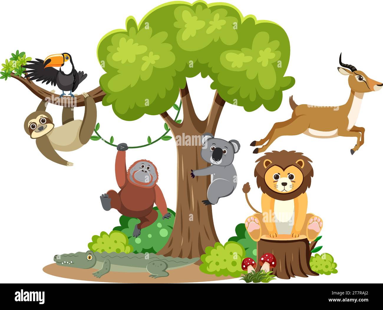 Collaboration animals Stock Vector Images - Alamy