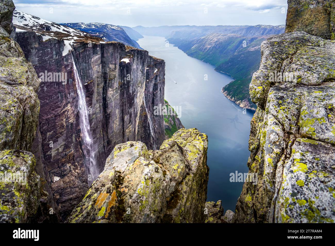 Amazing natural landscape of Norwegian fjord and mountains Stock Photo ...