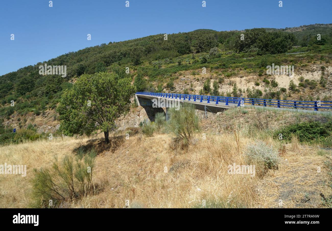 Dry landscape in Spain with large pastures for cattle and agriculture ...