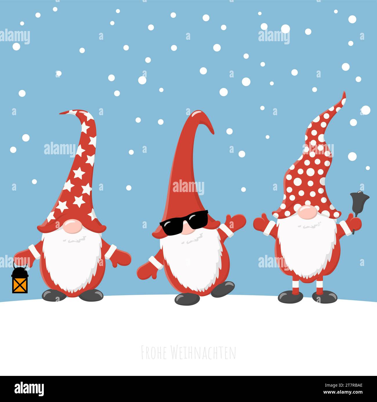 eps vector illustration with christmas gnomes having different ...
