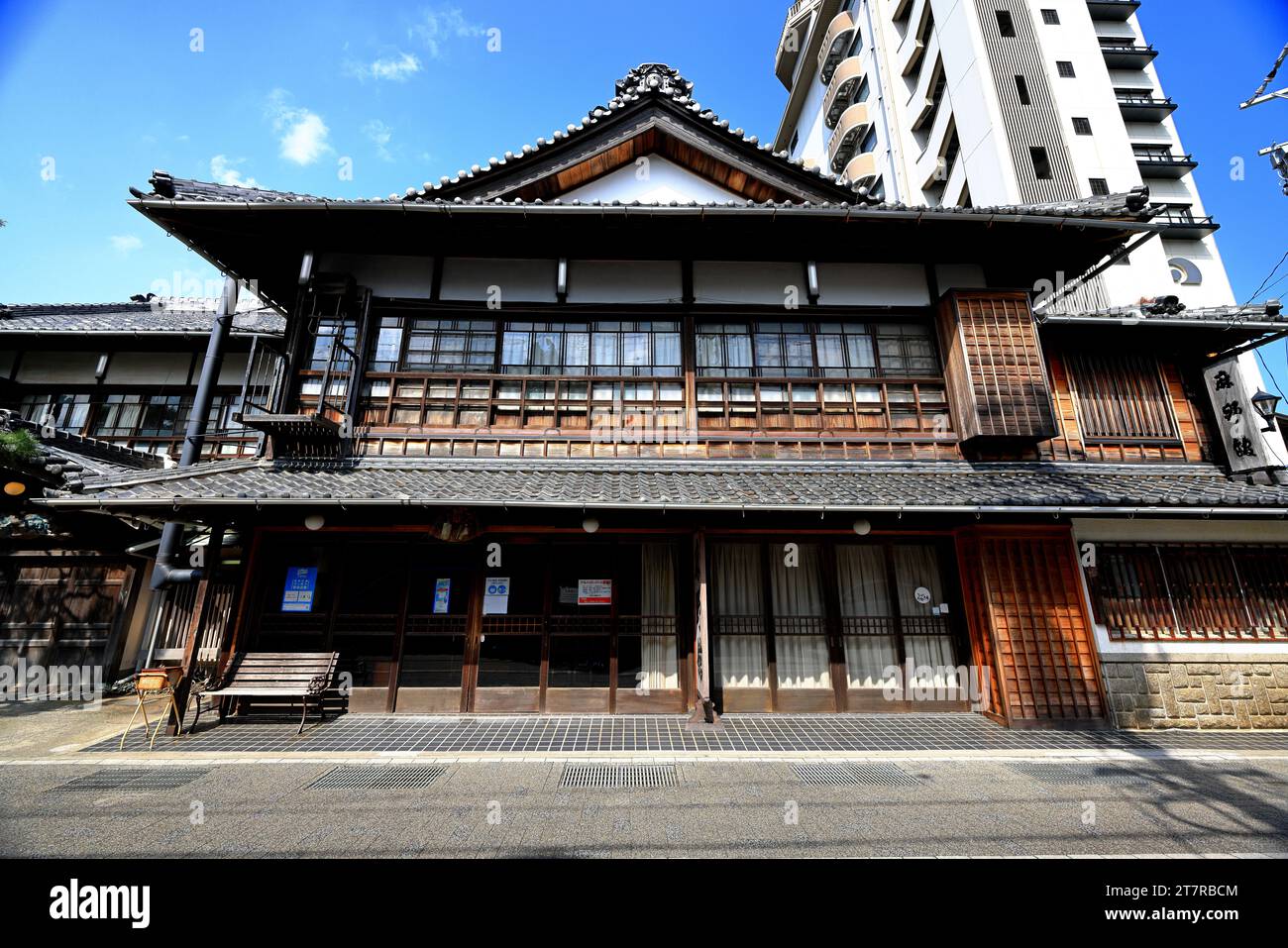 Traditional building near Futamiokitama Shrine and Sacred Meoto Iwa ...