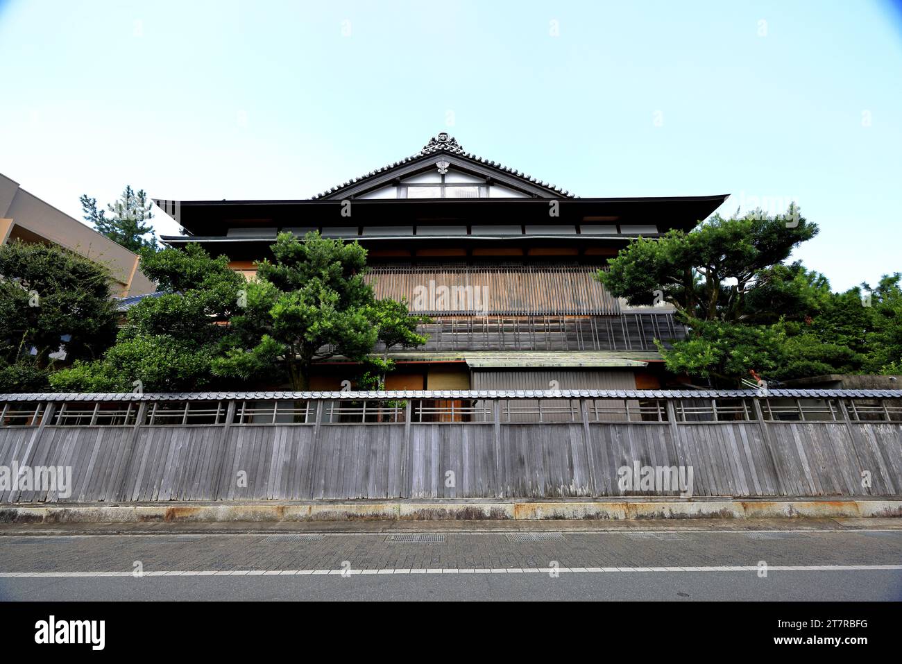 Traditional building near Futamiokitama Shrine and Sacred Meoto Iwa ...