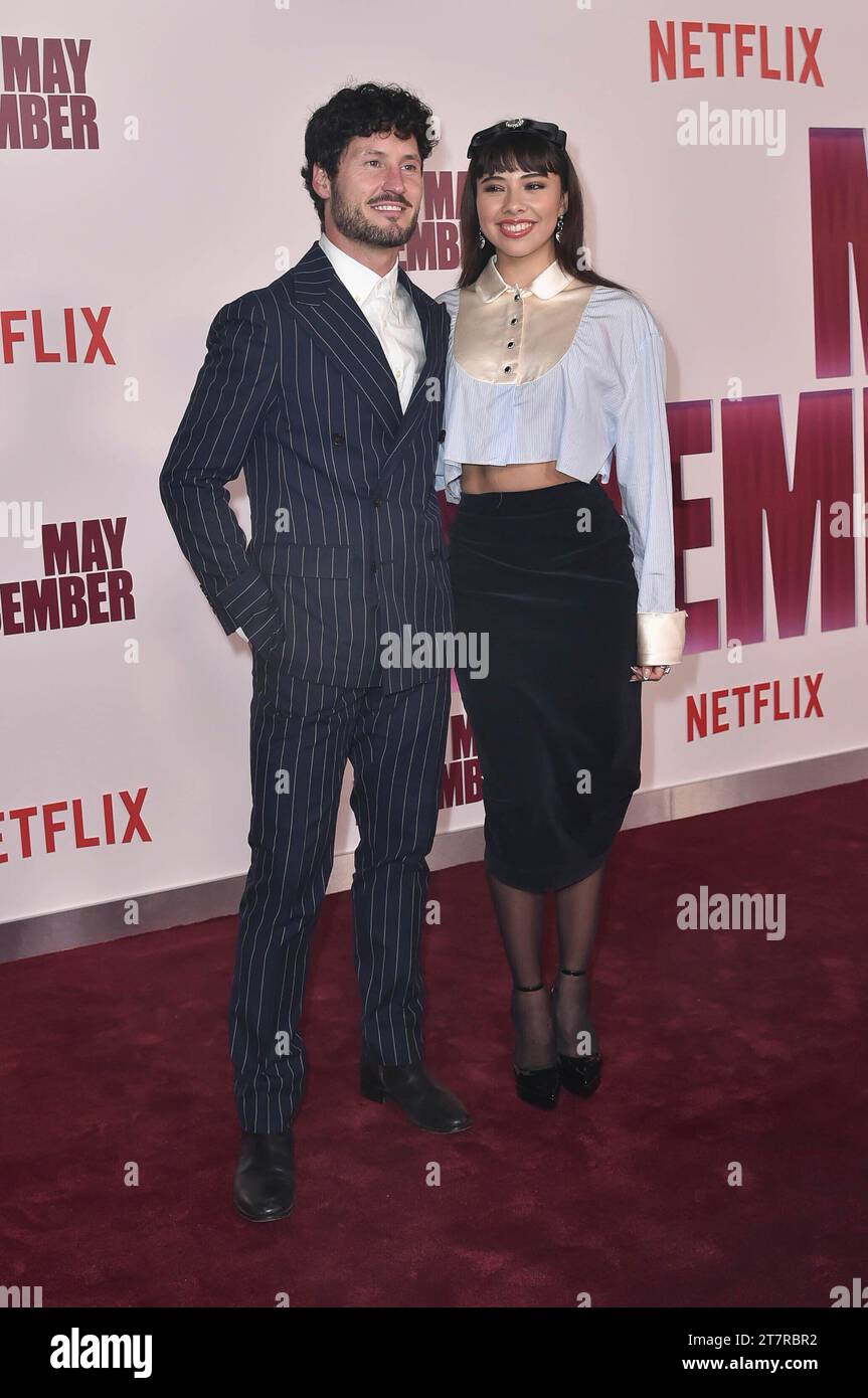 Valentin Chmerkovskiy, left, and Xochitl Gomez arrive at the premiere ...