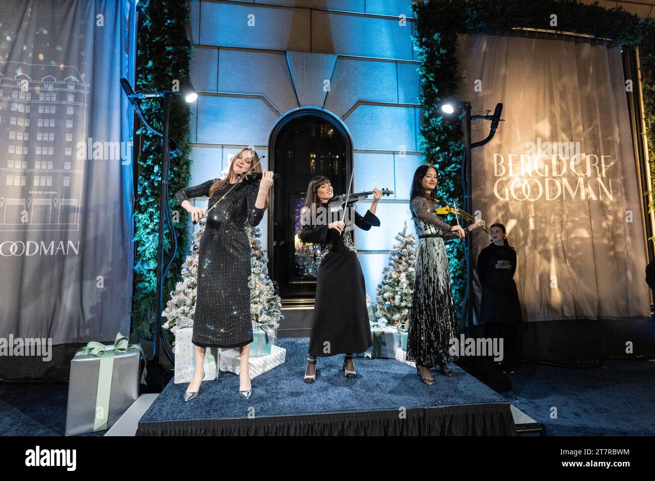 Trio of violinists Molly Fletcher, Joana Kaimi, Katie Jacoby perform ...