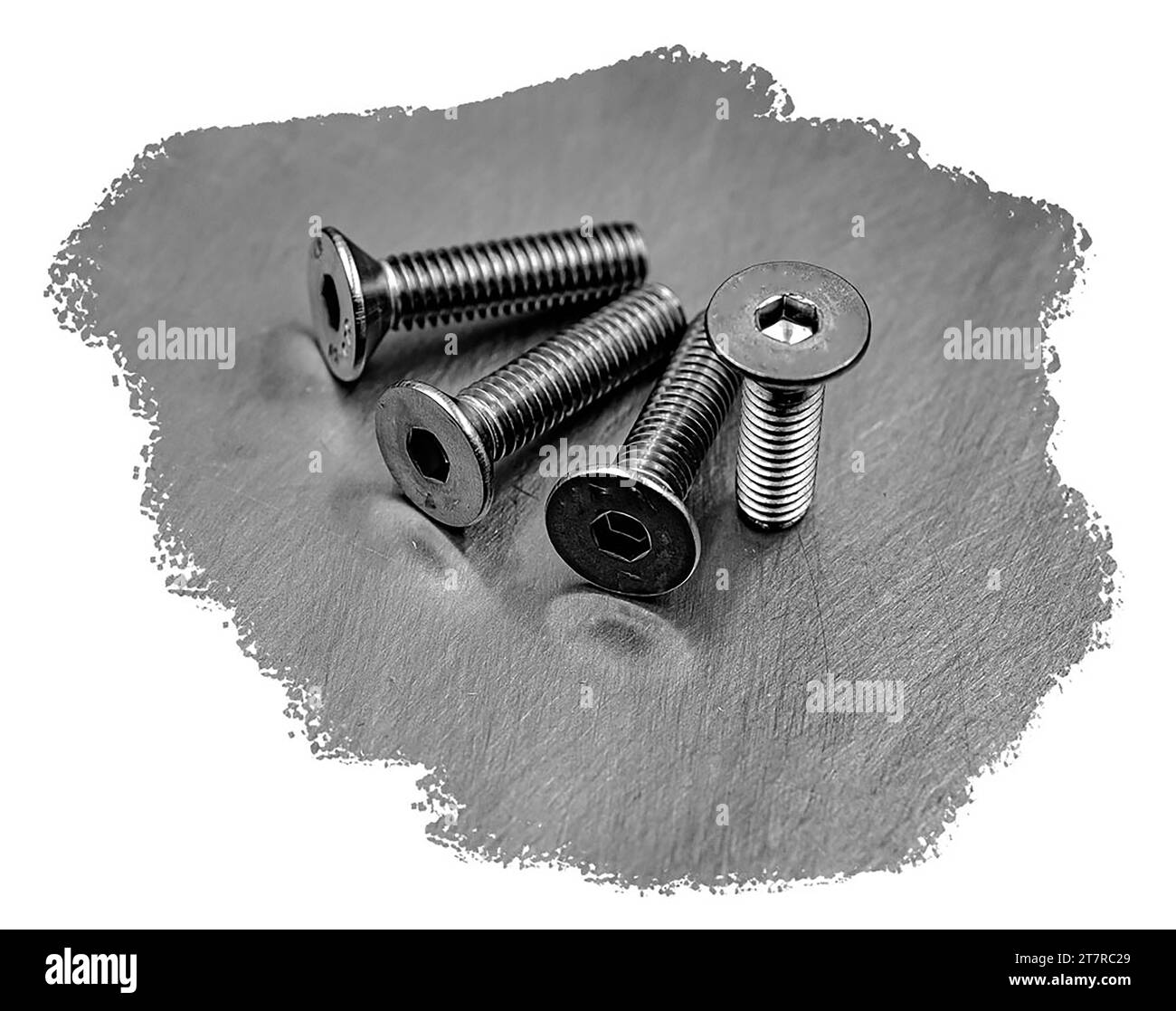 DIN 7991 stainless steel bolt close up detailed Stock Photo - Alamy