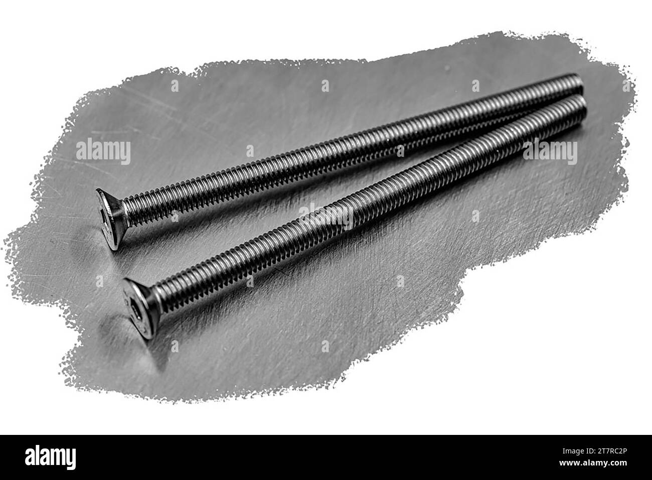 DIN 7991 stainless steel bolt close up detailed Stock Photo - Alamy