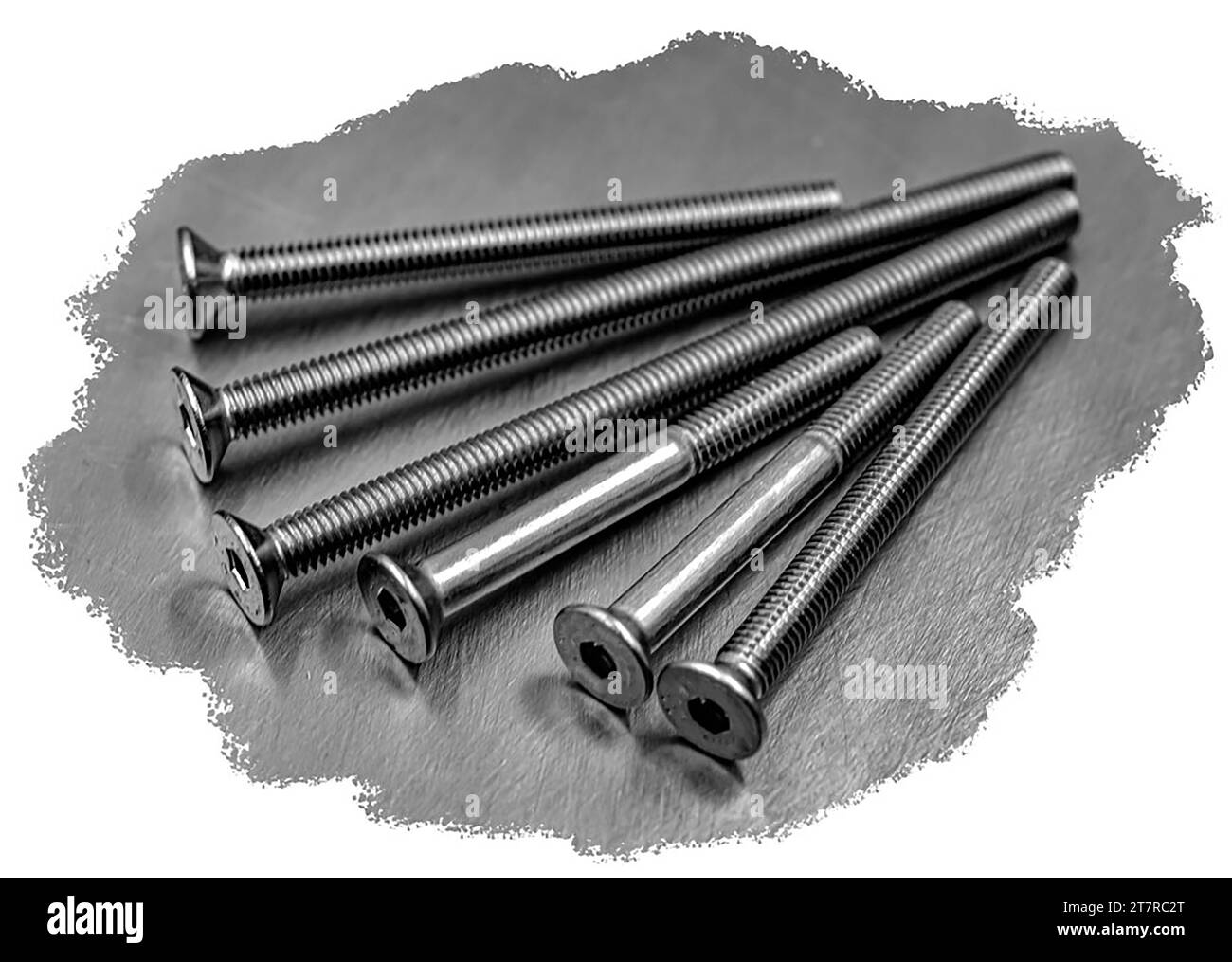 DIN 7991 stainless steel bolt close up detailed Stock Photo - Alamy