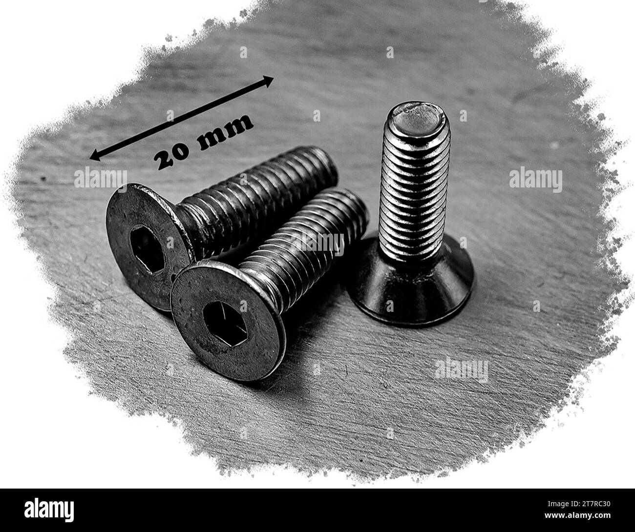 DIN 7991 stainless steel bolt close up detailed Stock Photo - Alamy