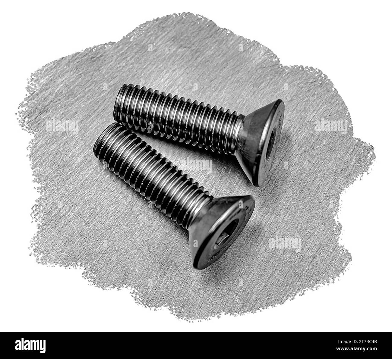 DIN 7991 stainless steel bolt close up detailed Stock Photo - Alamy