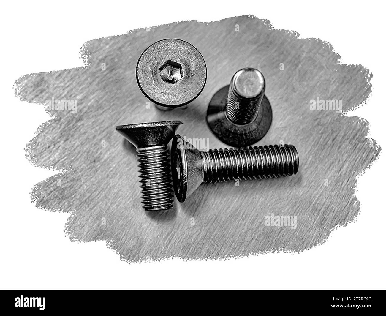 DIN 7991 stainless steel bolt close up detailed Stock Photo - Alamy
