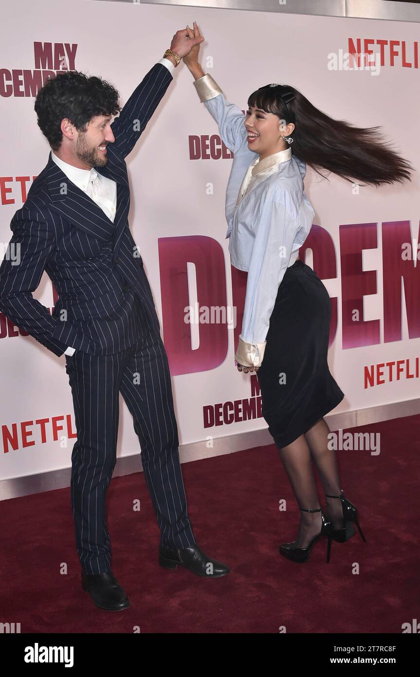 Valentin Chmerkovskiy, left, and Xochitl Gomez arrive at the premiere ...