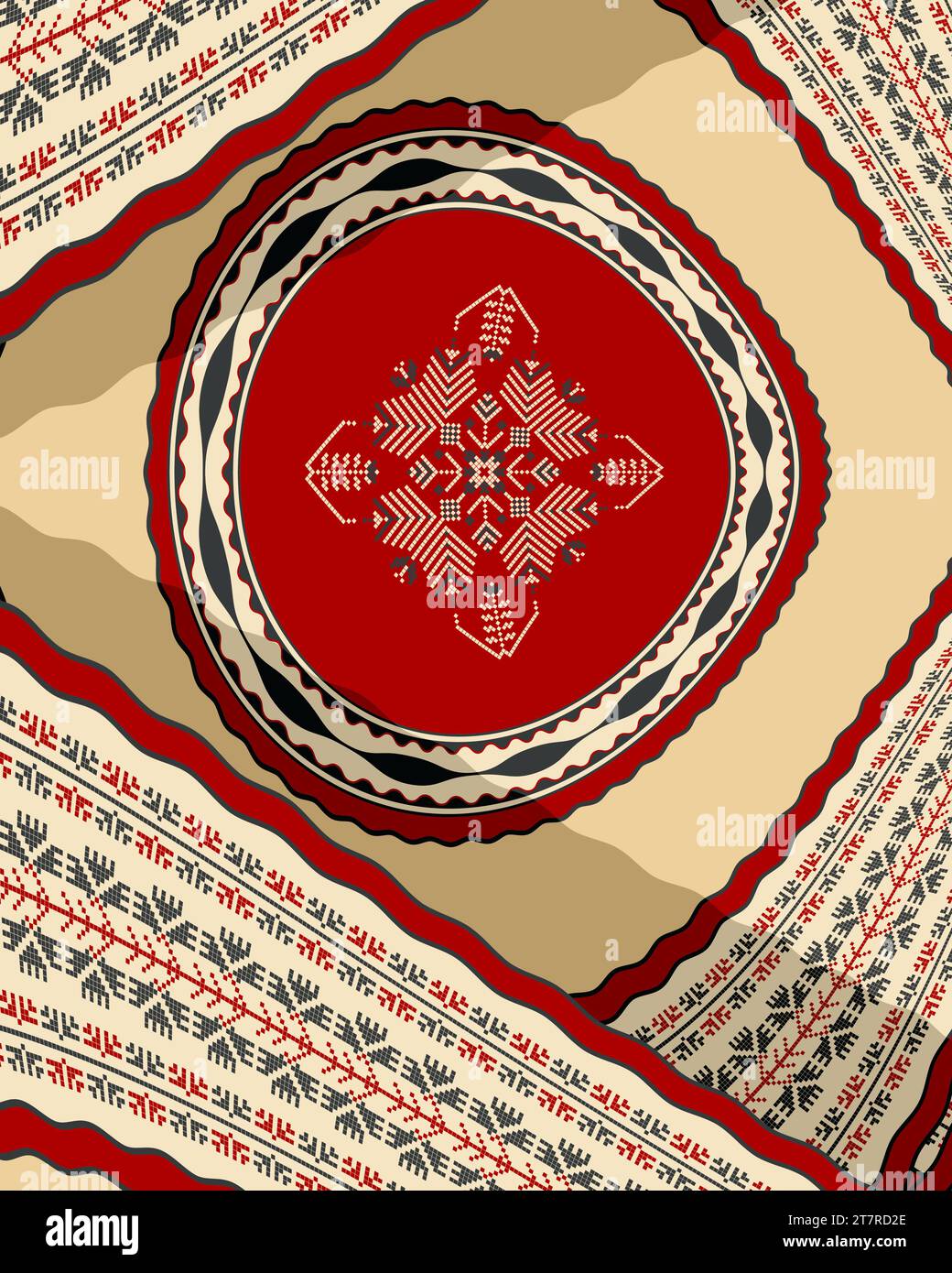 Romanian traditional background, vector illustration Stock Vector Image ...