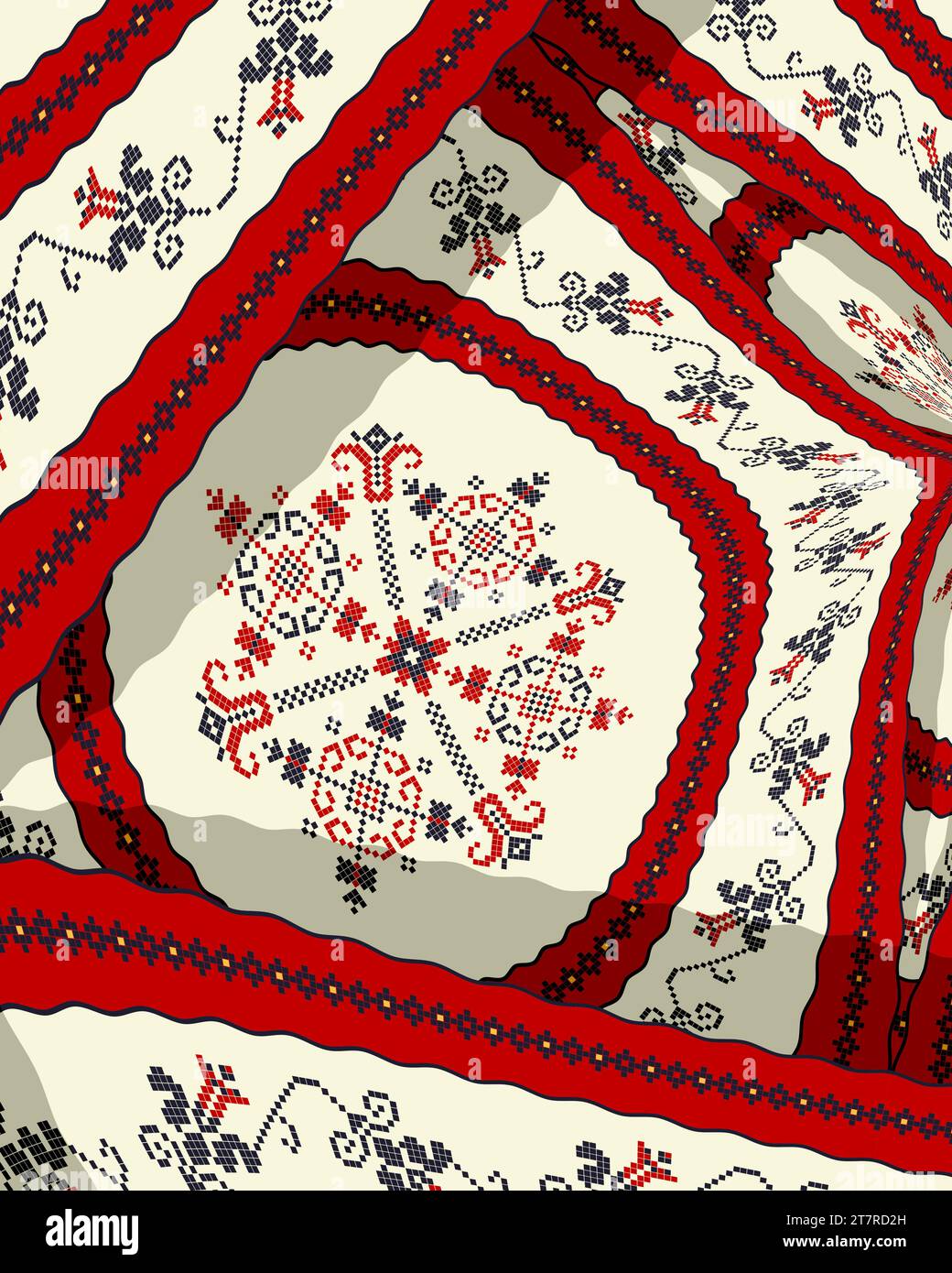 Romanian traditional background, vector illustration Stock Vector Image ...