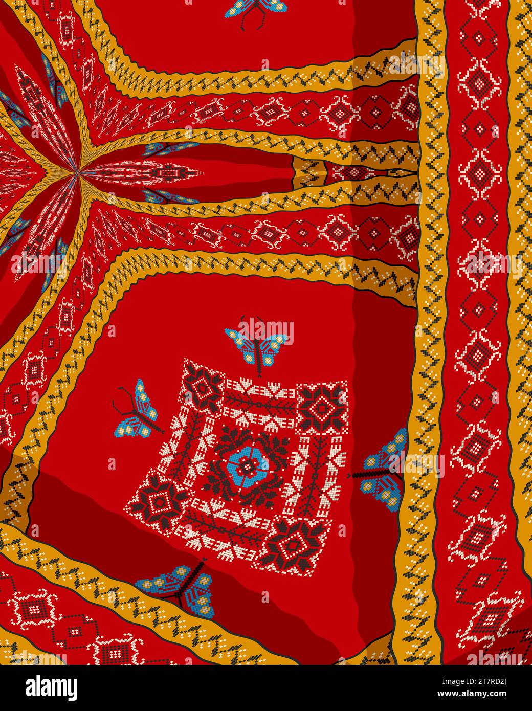 Romanian traditional background, vector illustration Stock Vector Image ...