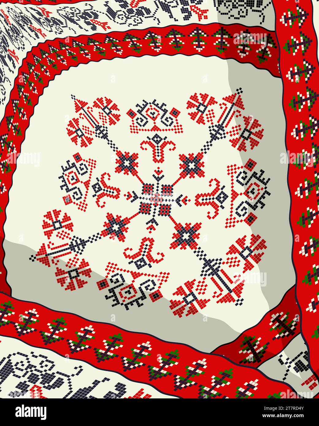 Romanian traditional background, vector illustration Stock Vector Image ...