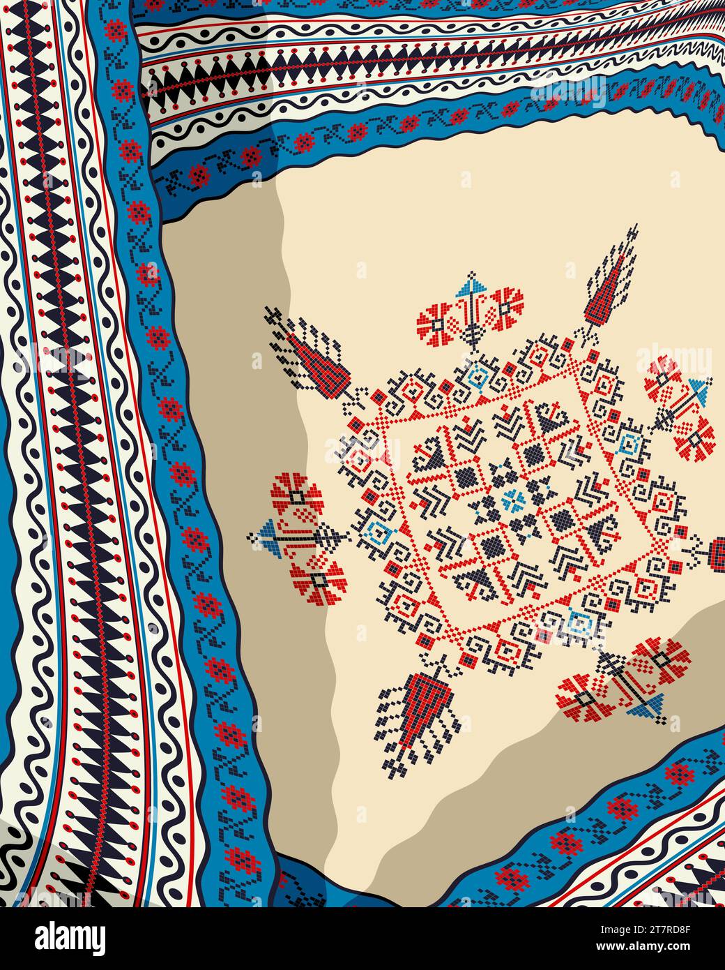 Romanian traditional background, vector illustration Stock Vector Image ...