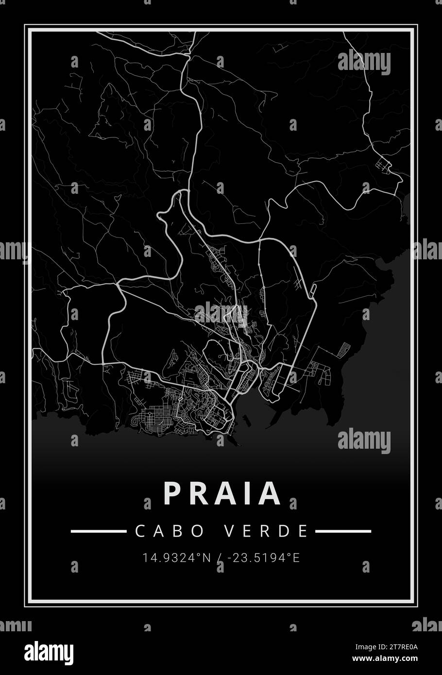 Vector map of praia hi-res stock photography and images - Alamy