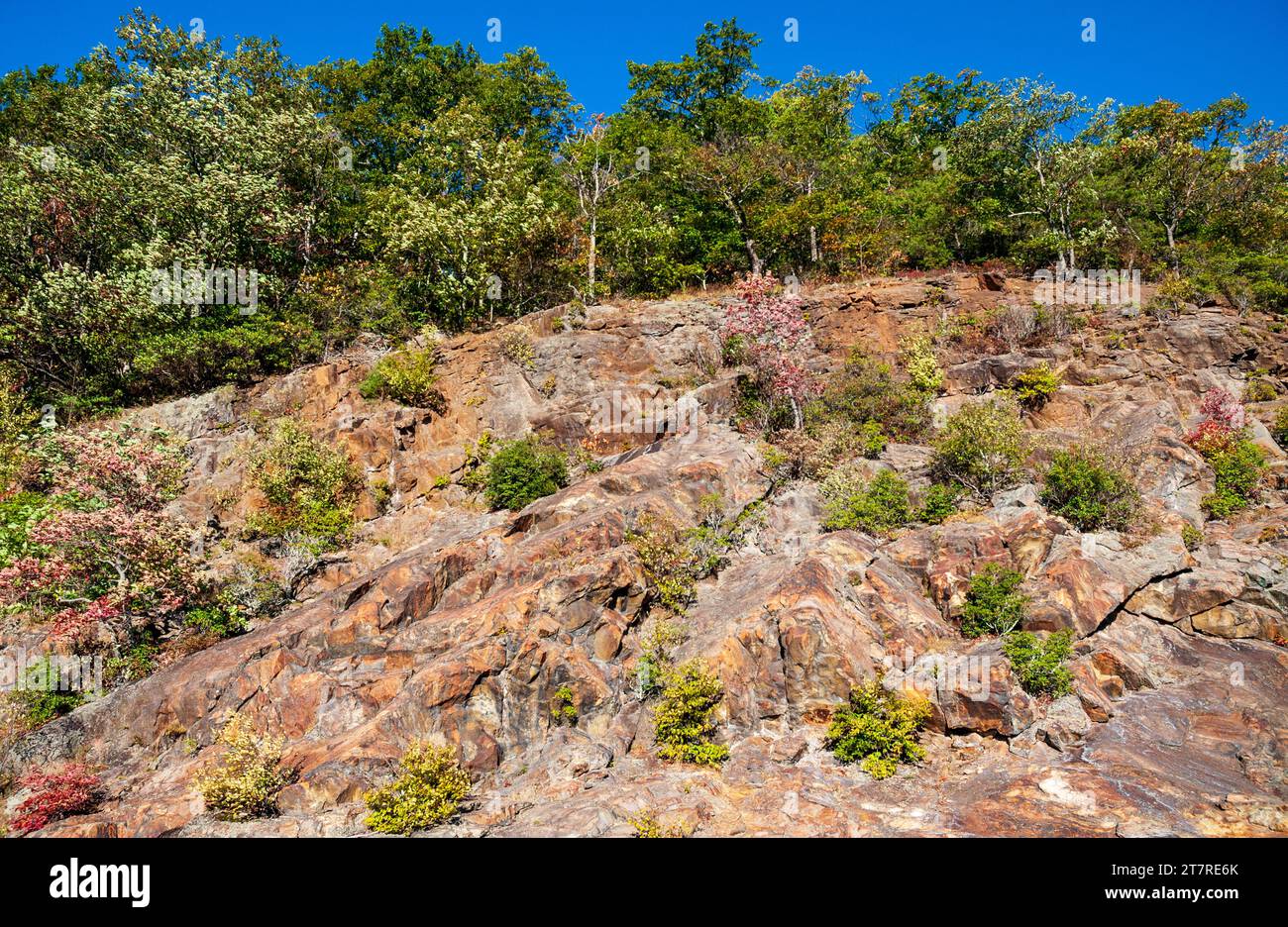 Rocky Cliff Texture at the Blue Ridge Parkway Stock Photo - Alamy