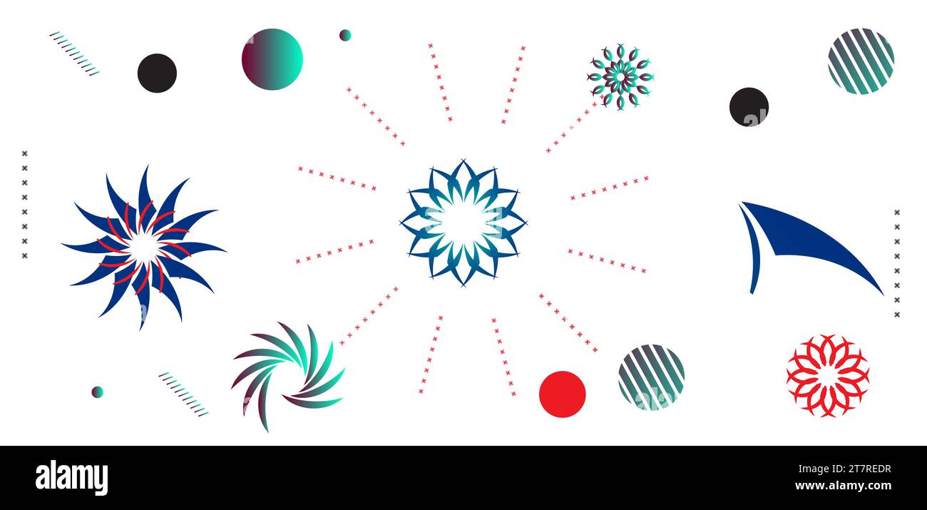 Abstract geometric shapes layout design template. Colorful Poster ...