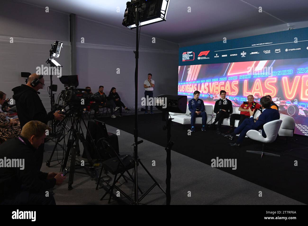 Las Vegas, USA. 16th Nov, 2023. (L to R): James Vowles (GBR) Williams ...