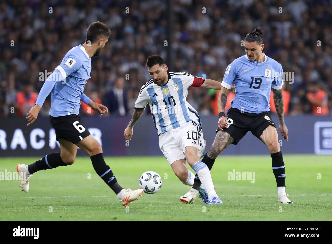 Buenos Aires, Argentina. 16th Nov, 2023. Lionel Messi (C) of Argentina ...