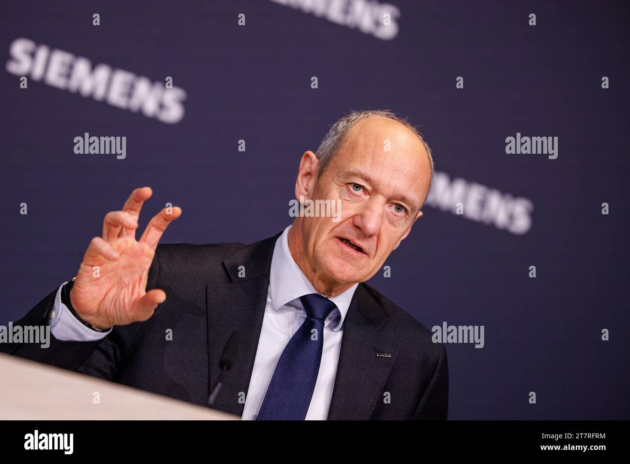 Munich, Germany. 16th Nov, 2023. Roland Busch, CEO of Siemens AG ...