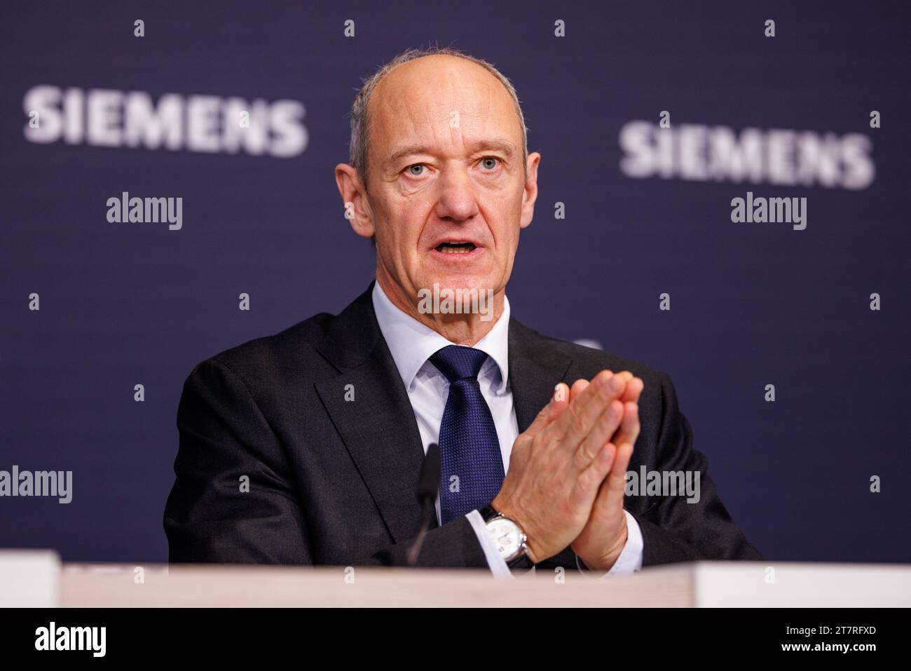 Munich, Germany. 16th Nov, 2023. Roland Busch, CEO of Siemens AG ...