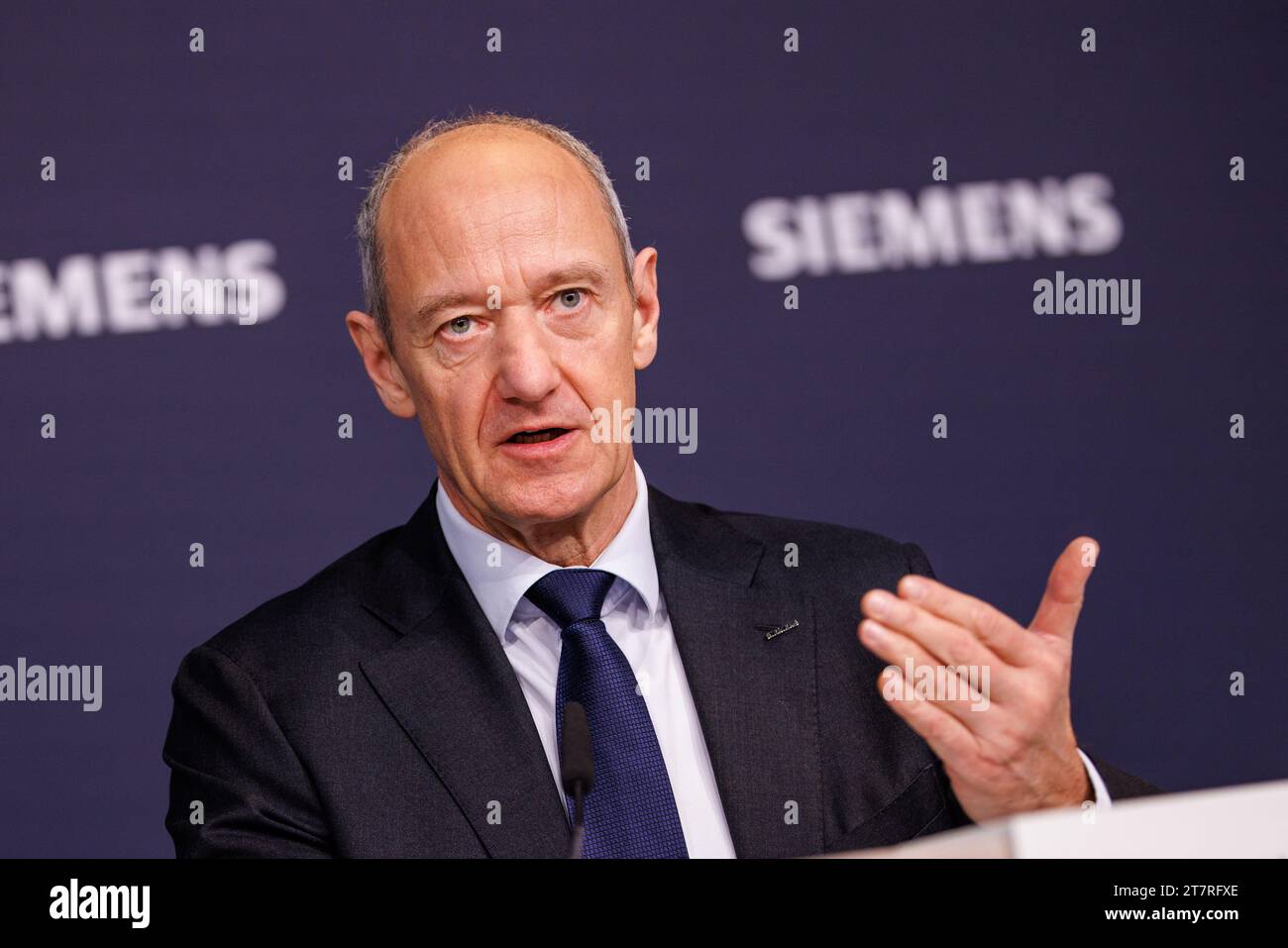 Munich, Germany. 16th Nov, 2023. Roland Busch, CEO of Siemens AG ...