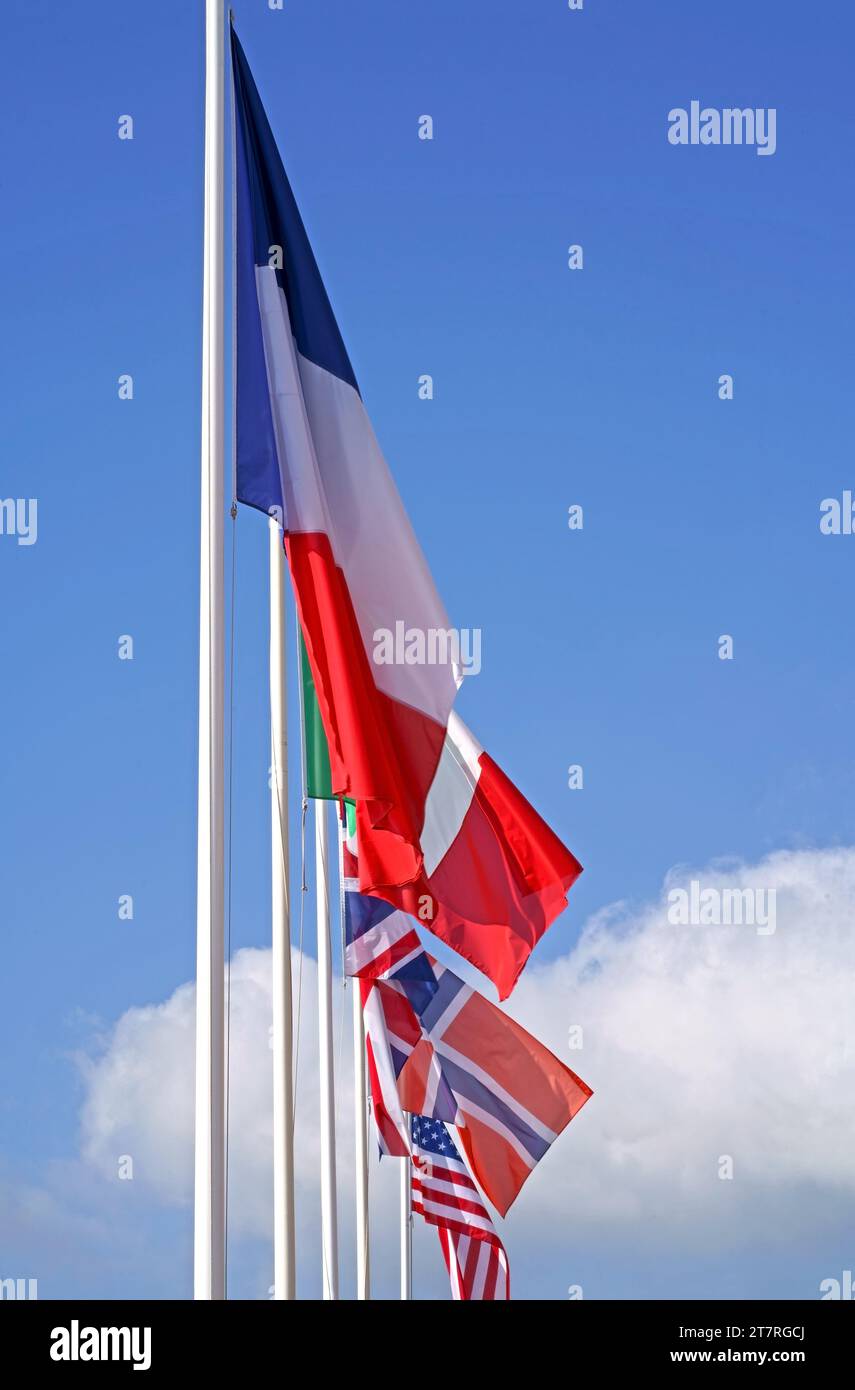 Flags of the world set in a globe hi-res stock photography and images - Alamy