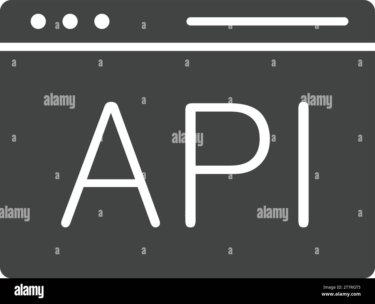 API icon vector image Stock Vector Image & Art - Alamy