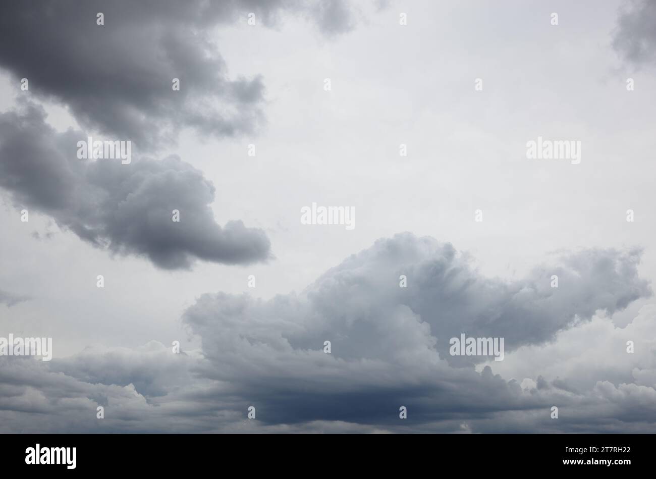 Dramatic dark clouds before rainy. Beautiful cloudscape over horizon ...