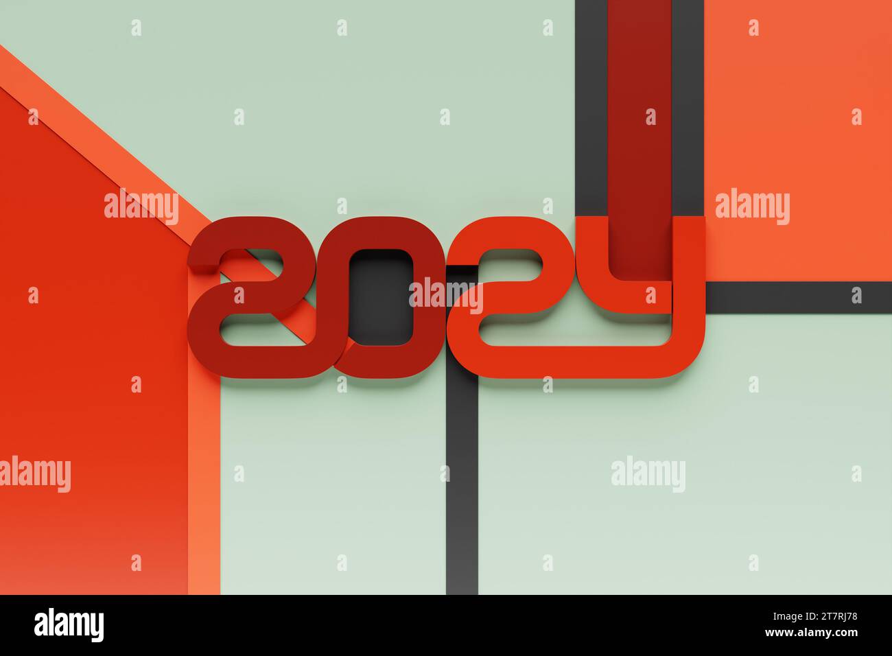 Calendar header number 2024 on colorful background. Happy new year 2024 ...