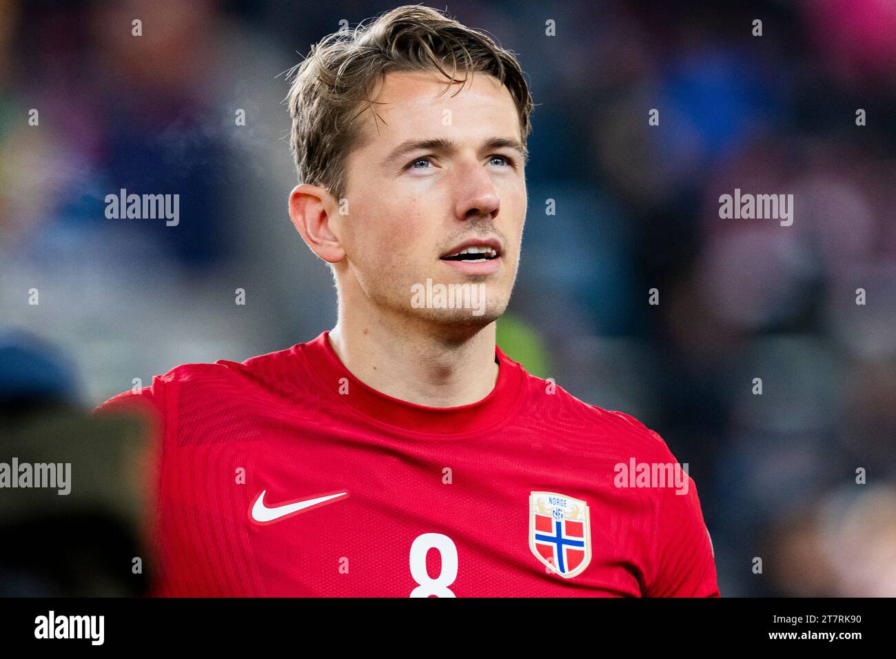 Oslo 20231116.Sander Berge during the line-up before the private ...