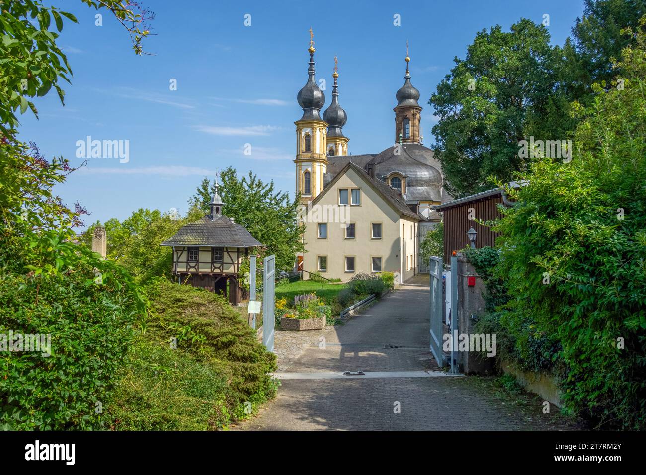 Little chapel named Kaeppele, located on a hill above Wuerzburg, a city ...