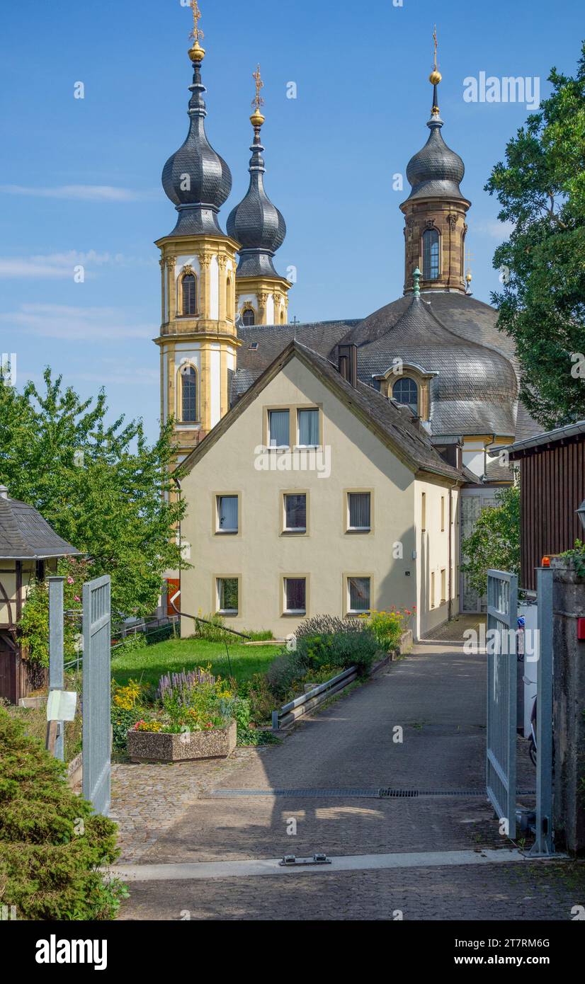 Little chapel named Kaeppele, located on a hill above Wuerzburg, a city ...