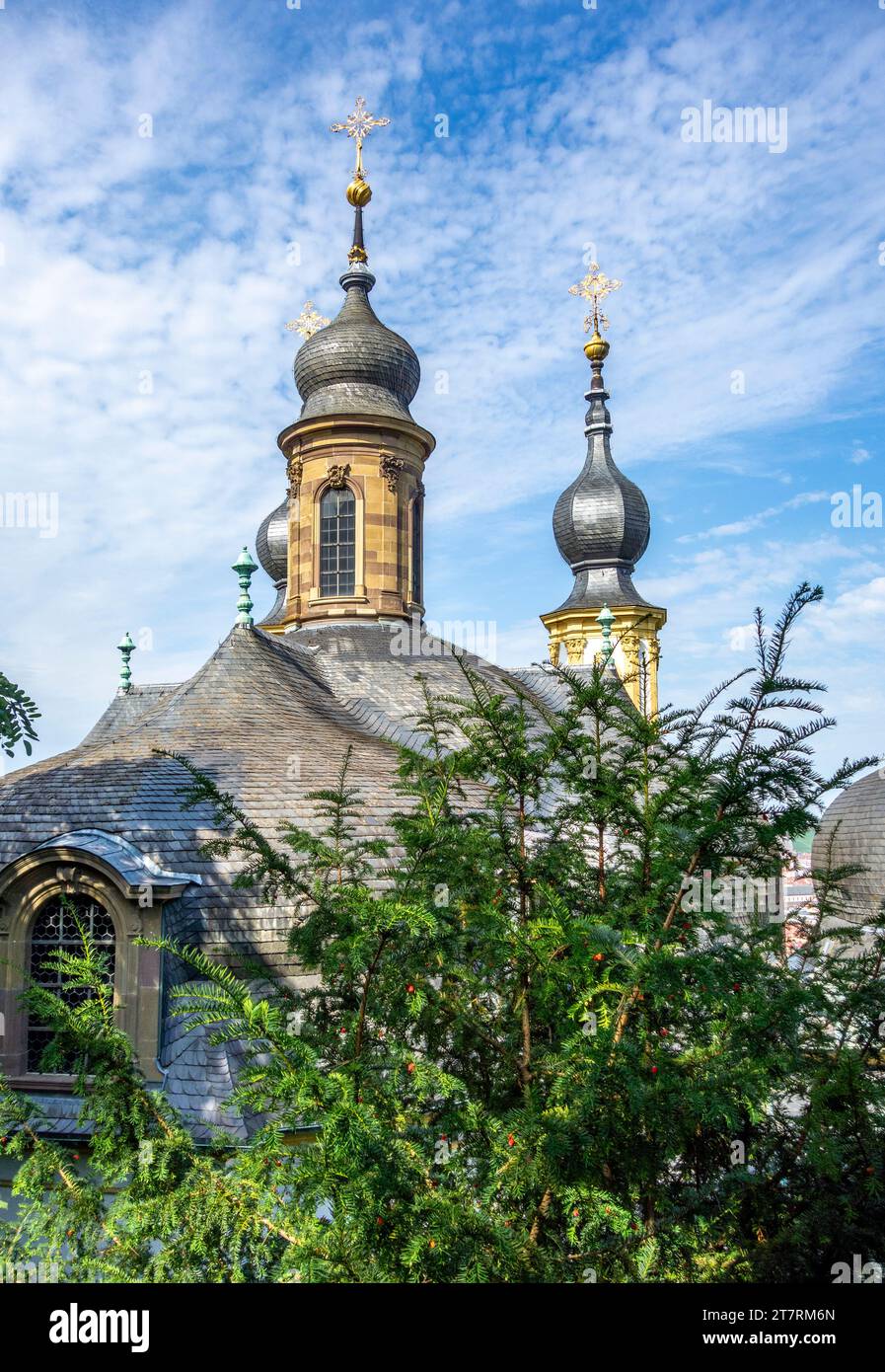 Roof of a little chapel named Kaeppele, located on a hill above ...