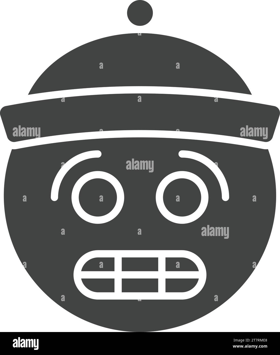 Blue cap emoji Black and White Stock Photos & Images - Alamy