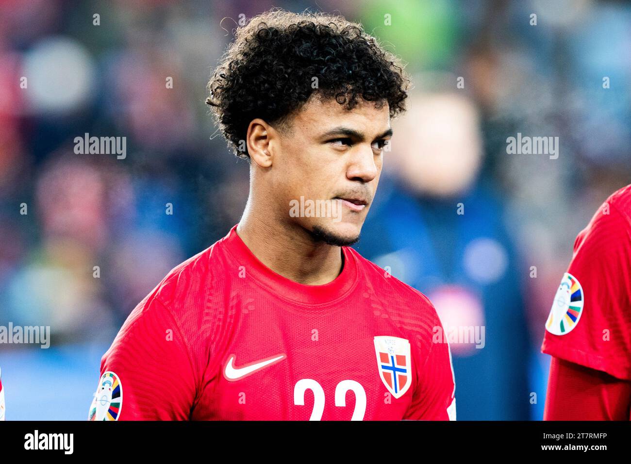Oslo 20231116.Oscar Bobb during the line-up before the private ...