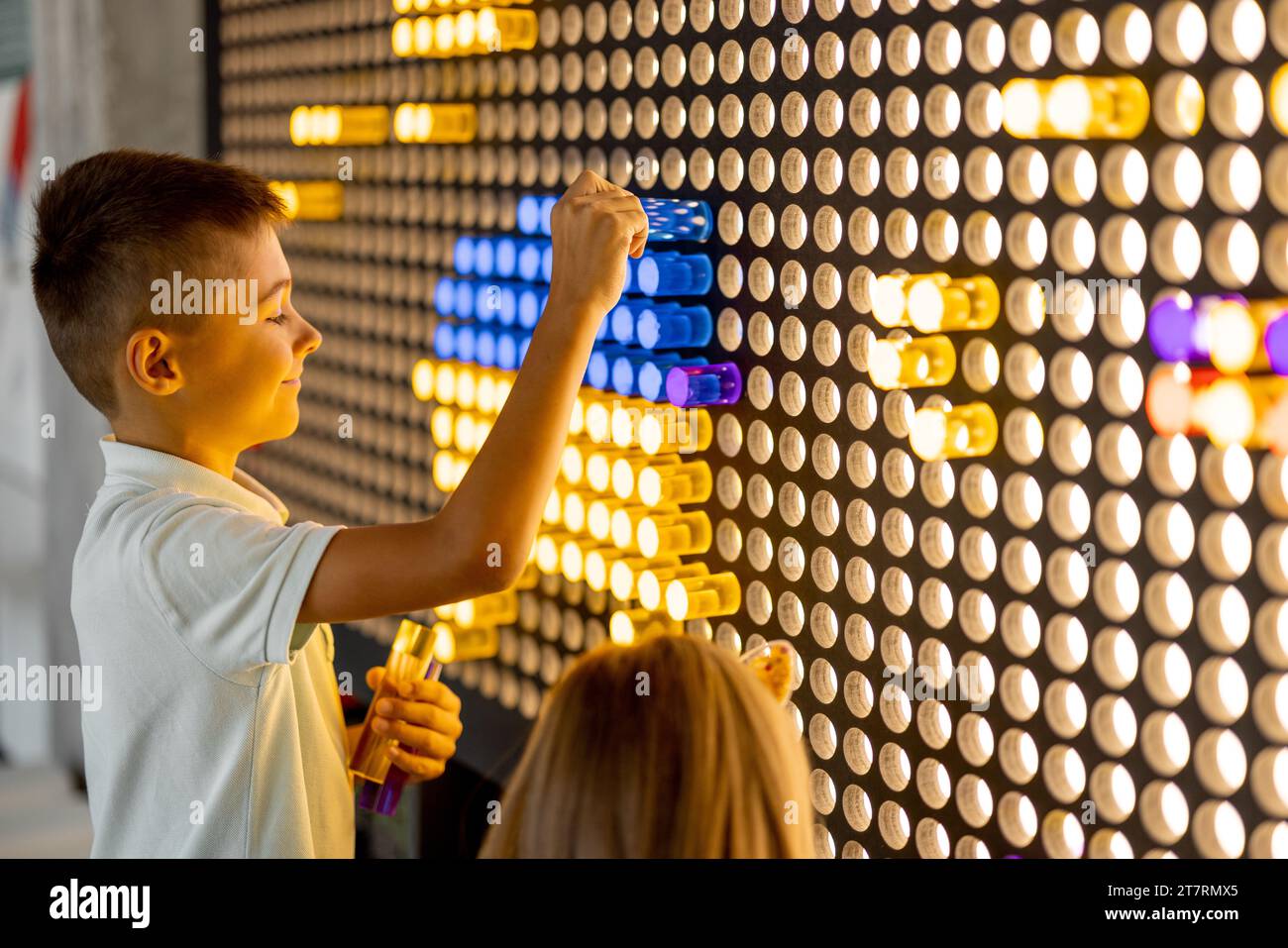 Kids playing in science museum Stock Photo - Alamy